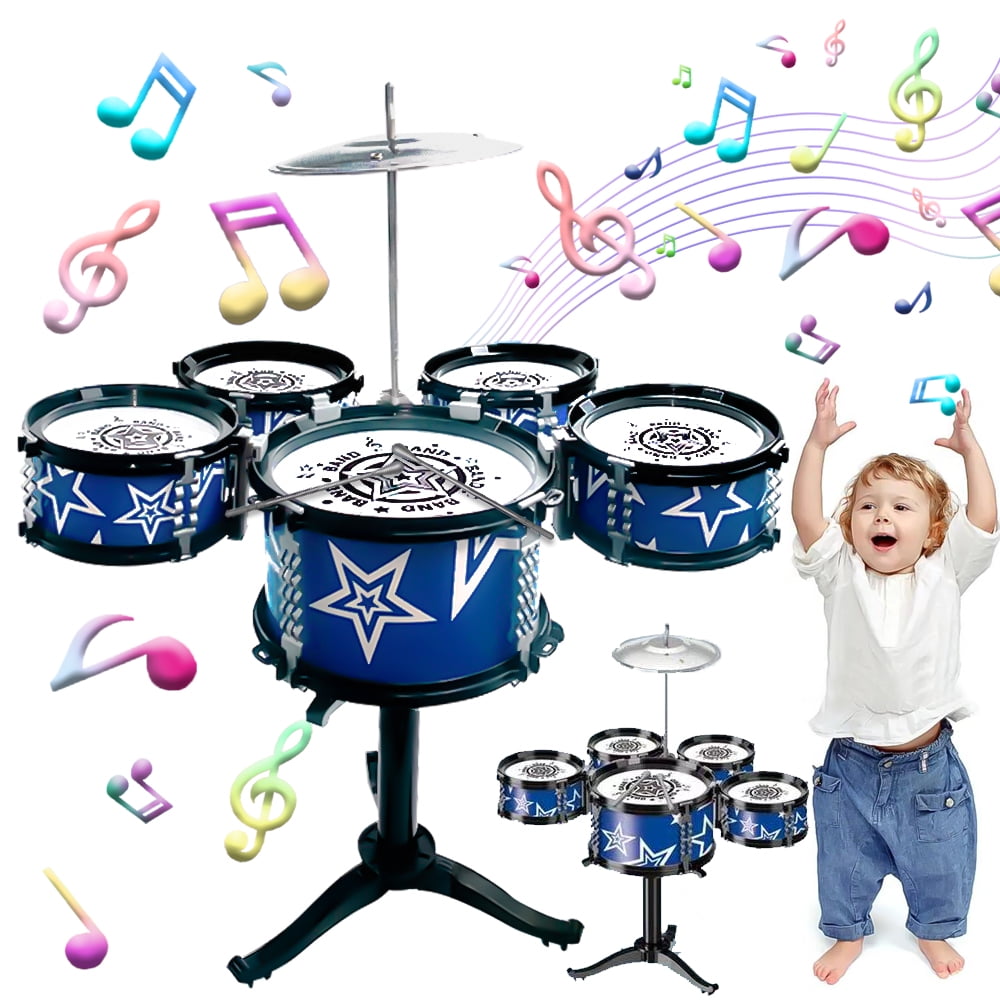 Kids Drum Set for Toddlers 1-3, Drum Set for Kids 3-5, Musical Jazz ...