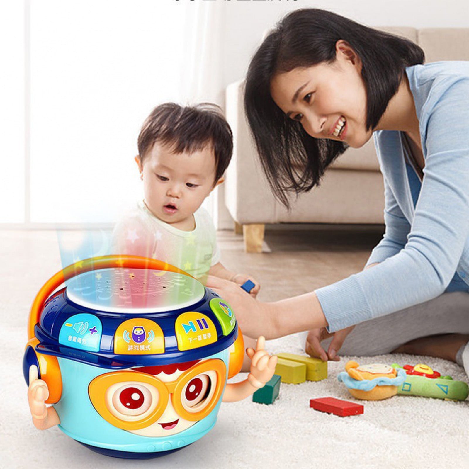 Kids Drum Toy, Mini Electronic Snare Drum for Toddlers, Musical ...