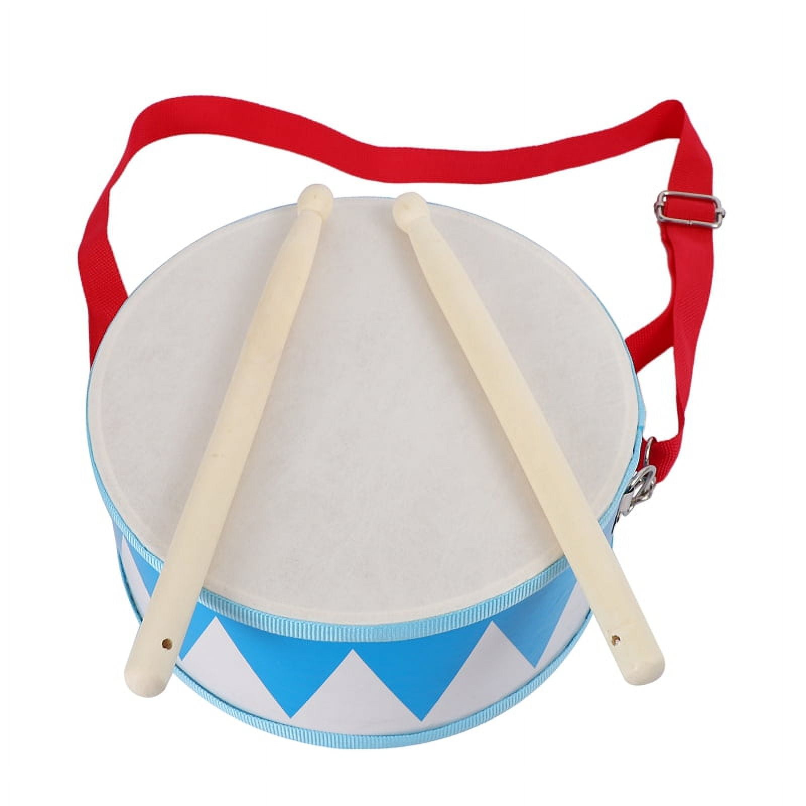 Kids Drum Wood Toy Drum Set with Carry Strap Stick Toddlers Develop ...