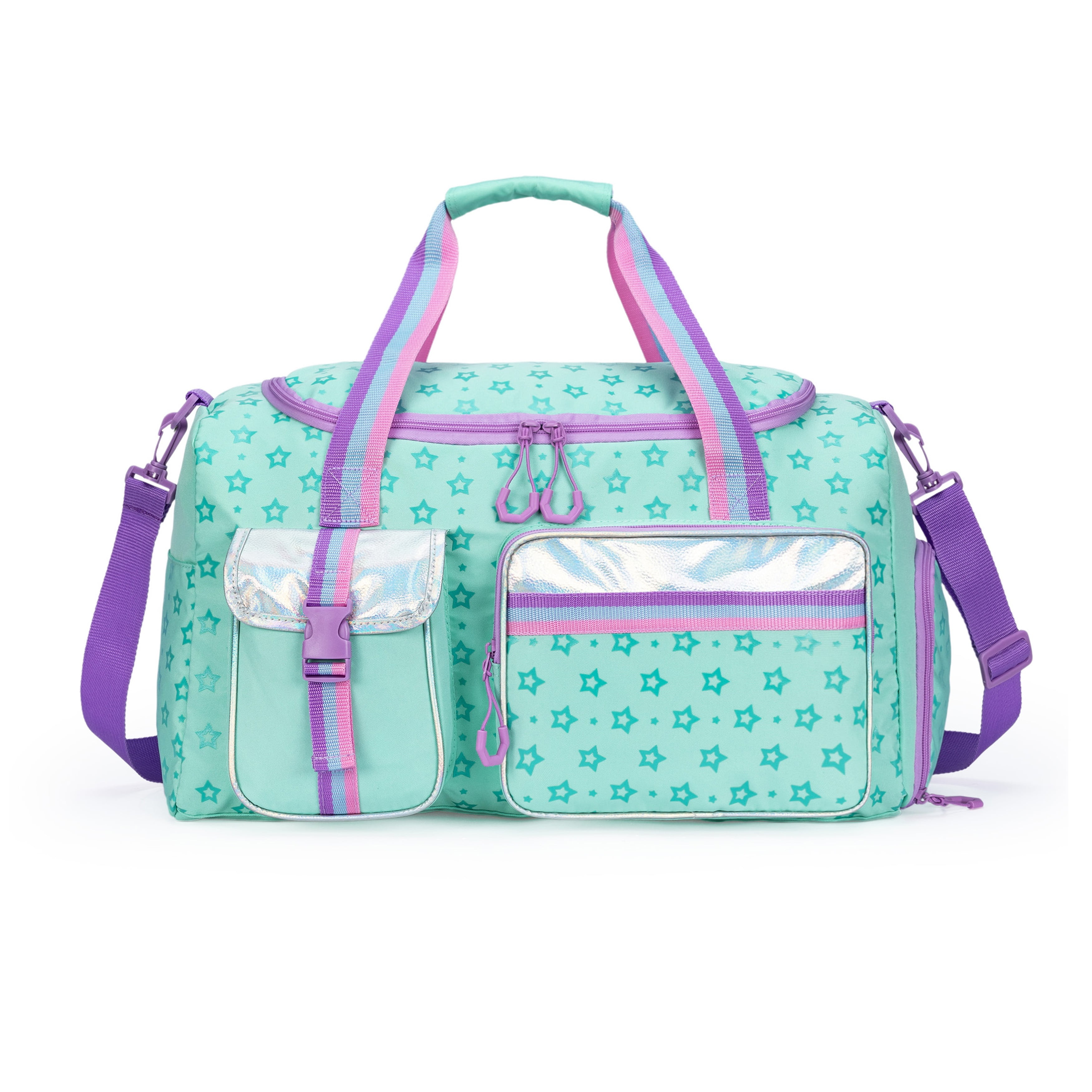 Kids Gym Duffel Bag for Girls Sport Travel Bag with Shoe Compartment ...