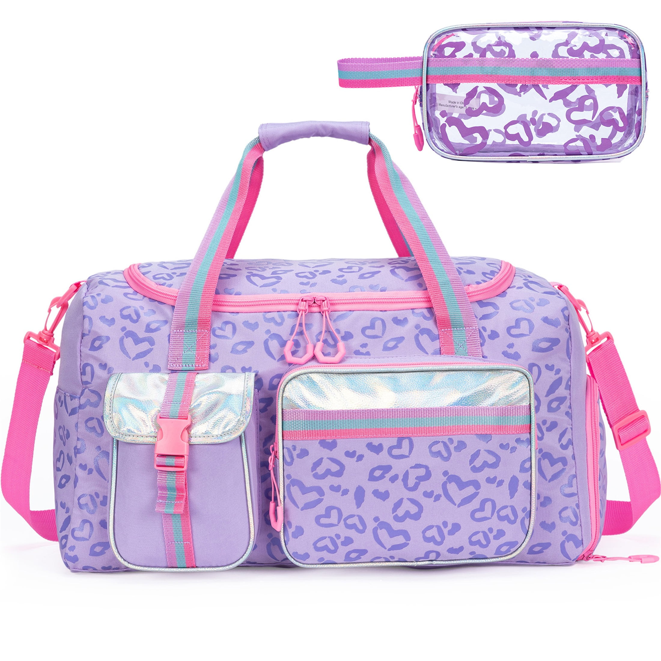Kids Duffle Bag Girls Toiletry Bag for Women Travel Gym Overnight Bag ...