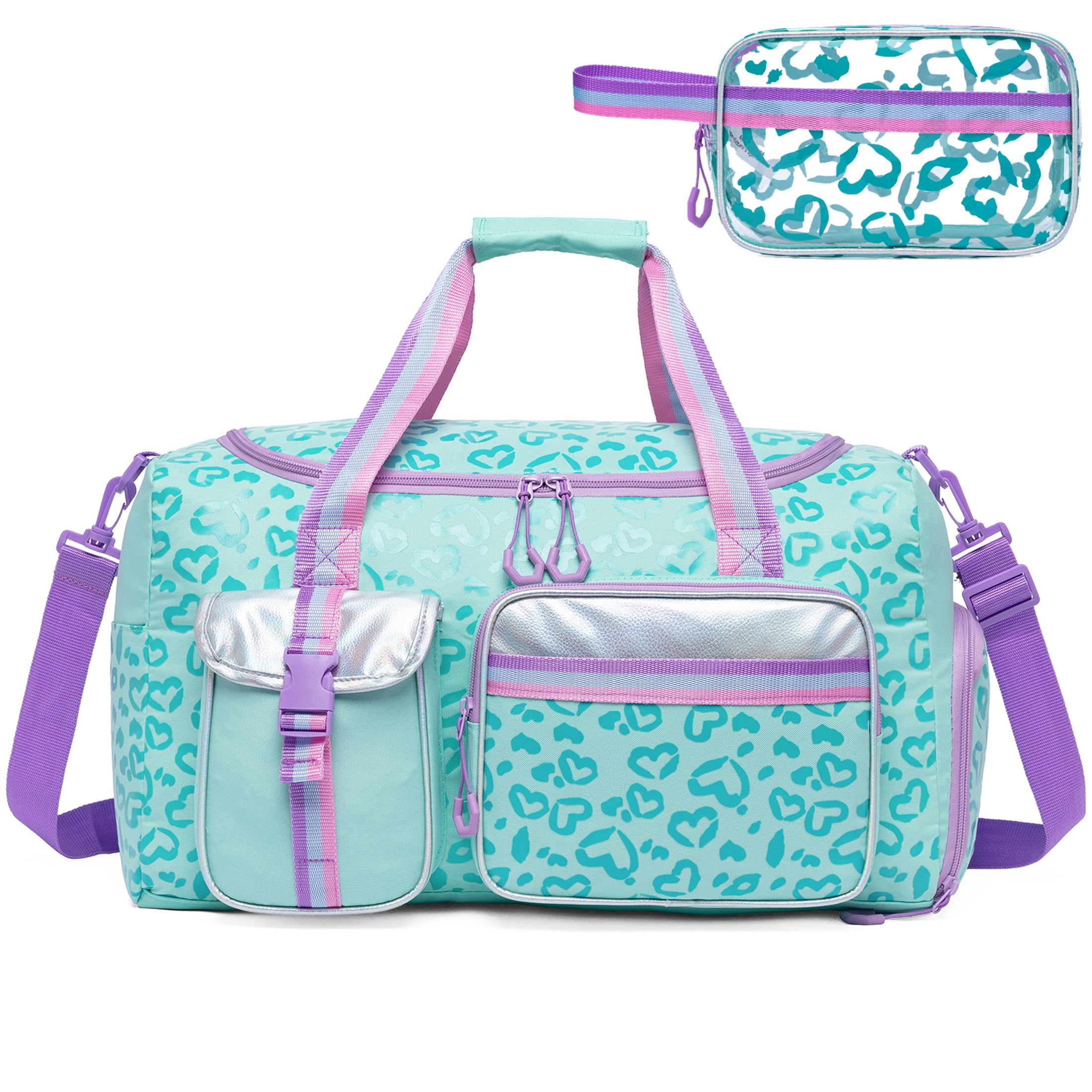 Kids Duffle Dance Bag for Girls Overnight Weekender Bag for Women Girls ...