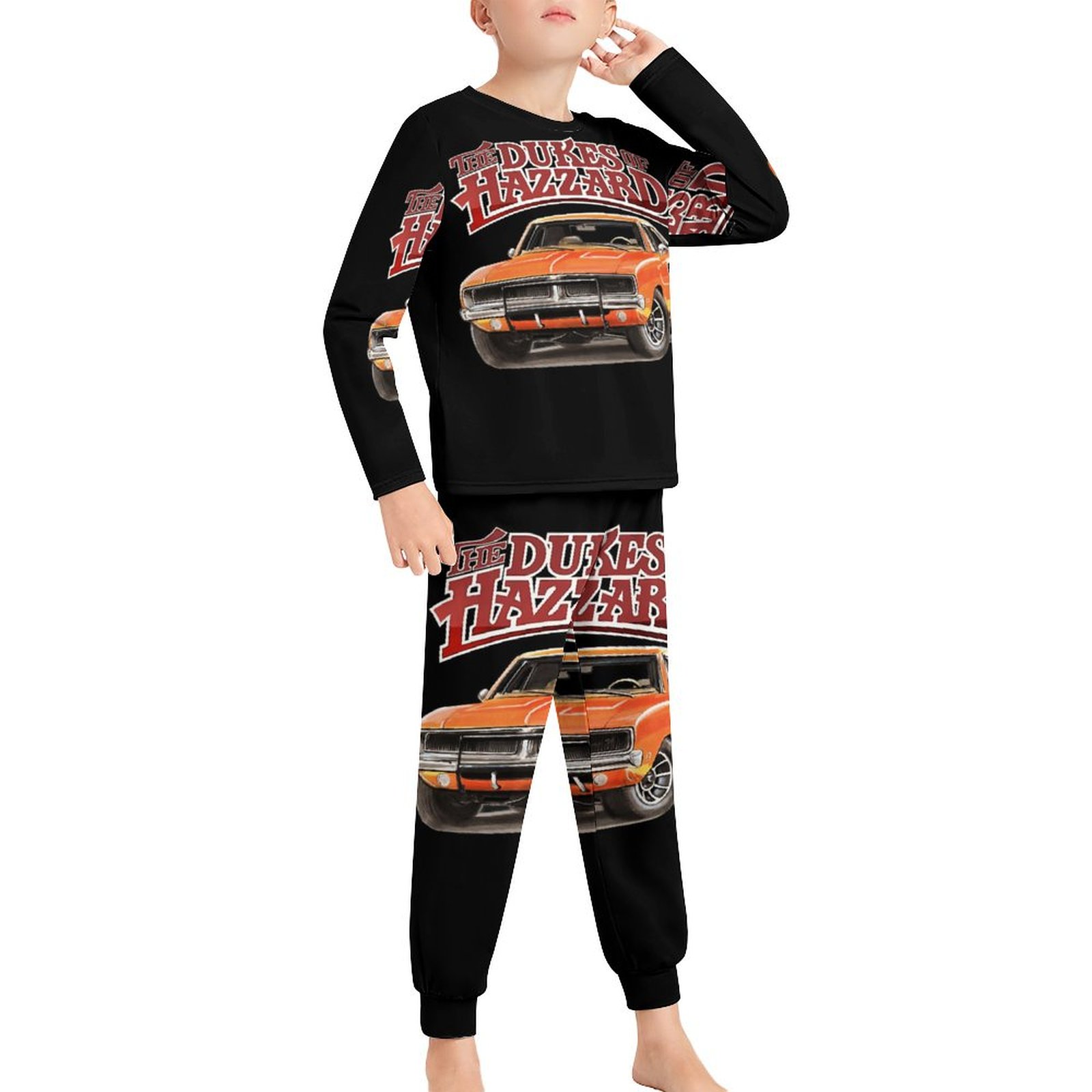 Kids Dukes Haz-zard Pajama Long Sleeve Sleepwear Pant Set Cute ...