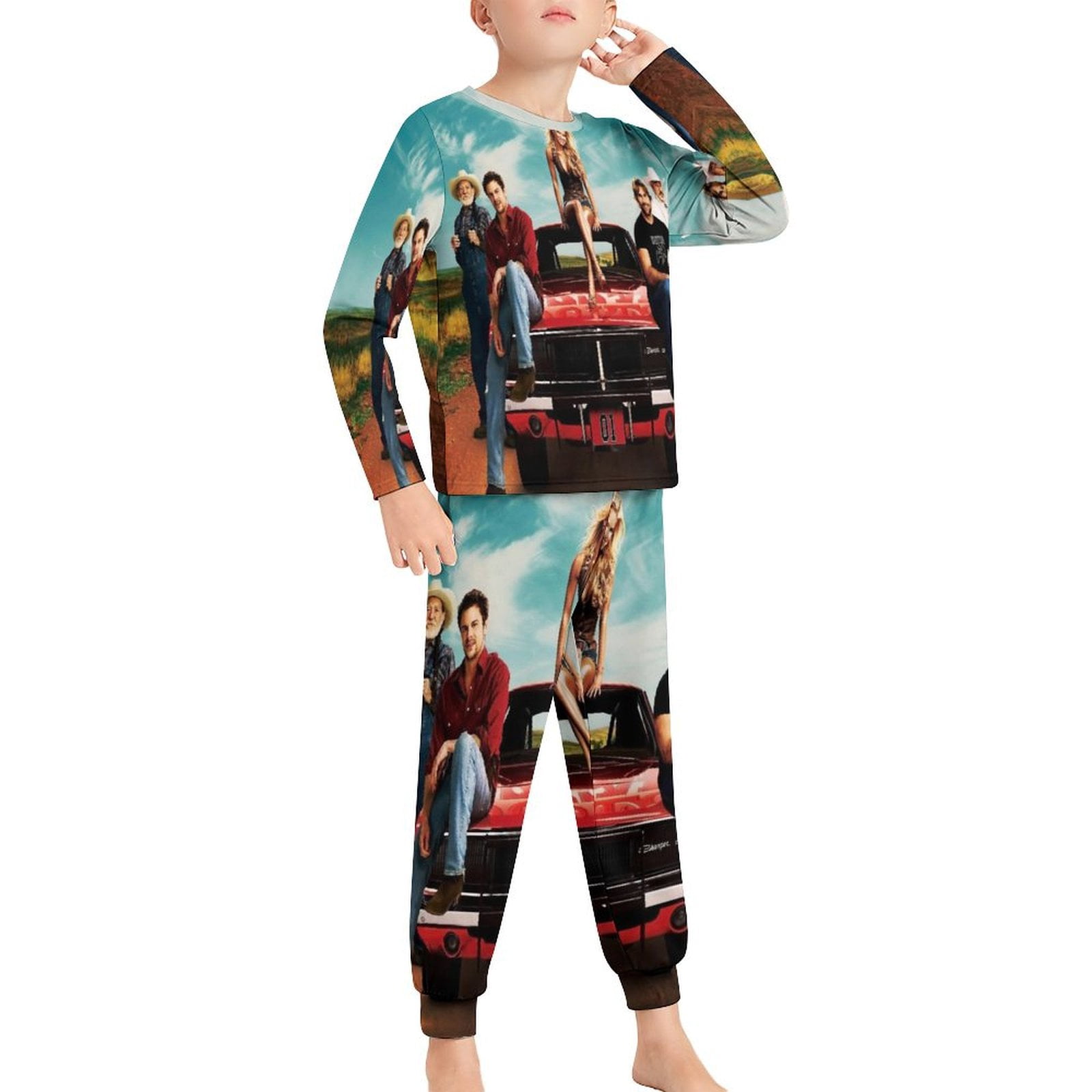 Kids Dukes Haz-zard Pajama Long Sleeve Sleepwear Pant Set Cute ...