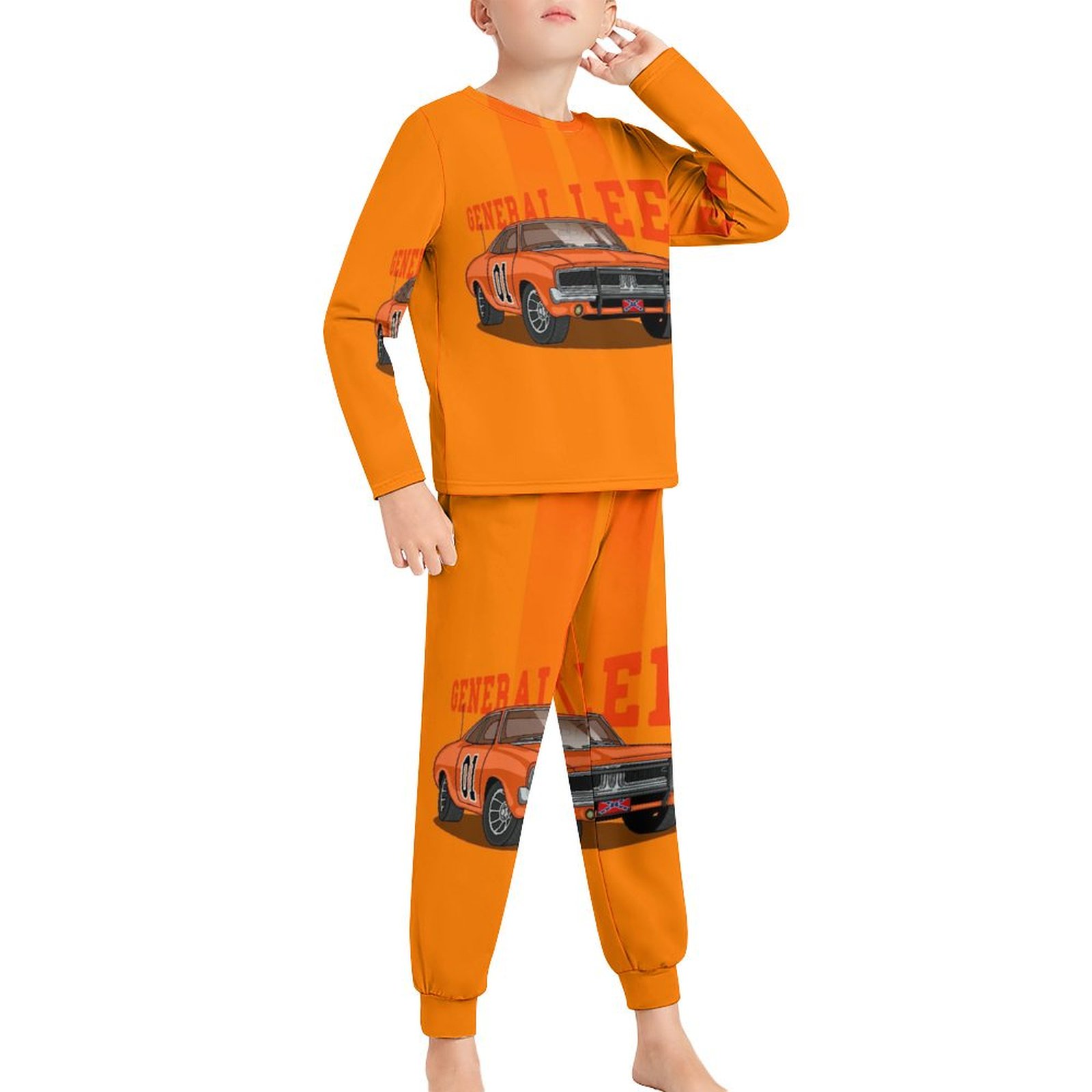 Kids Dukes Haz-zard Pajama Long Sleeve Sleepwear Pant Set Cute ...
