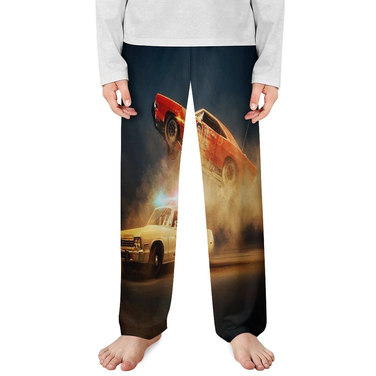 Kids Dukes Haz-zard Pajama Pants Cartoon Long Pj Pants Cute Elastic ...