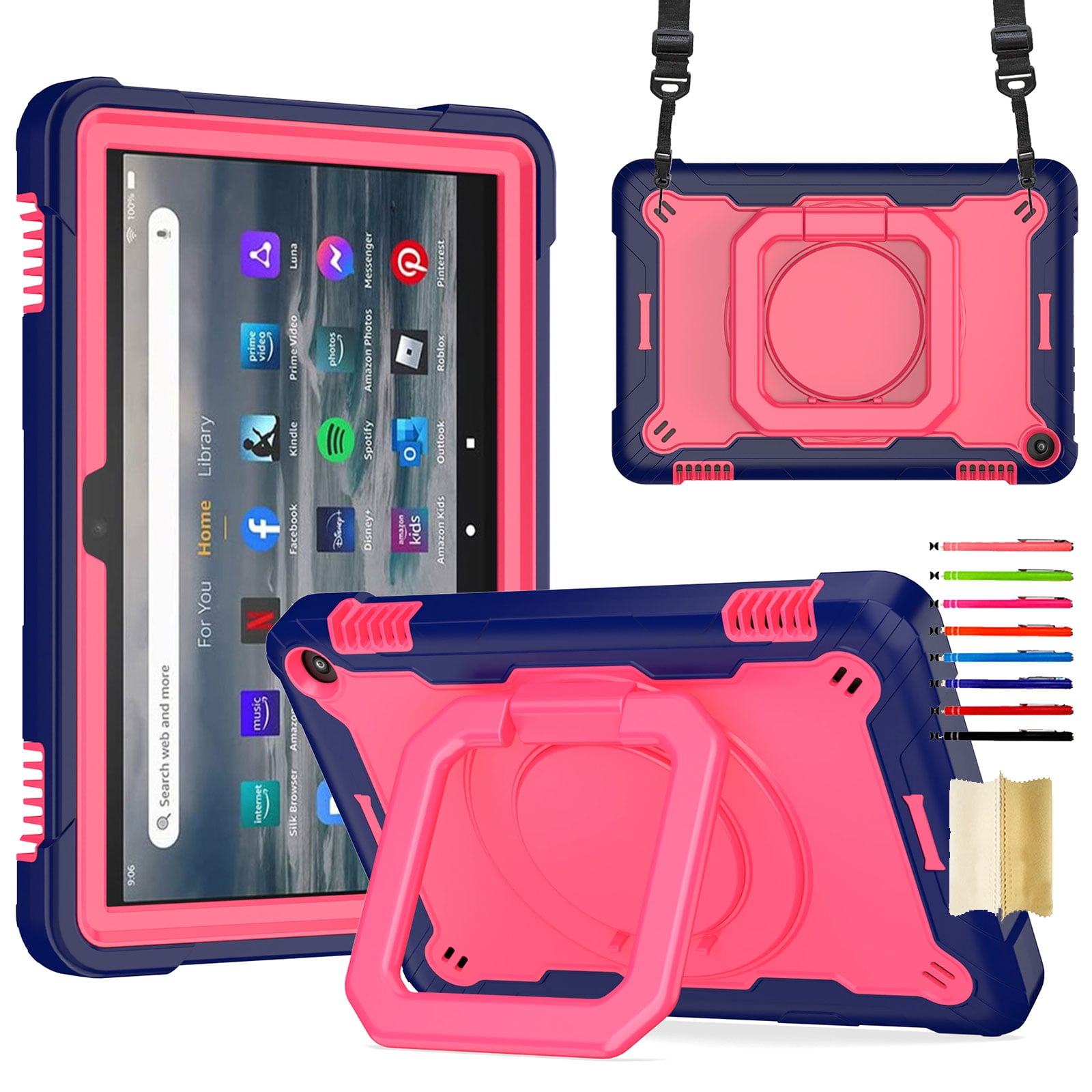 Kids Durable Handle Tablet Case for Amazon Kindle Fire HD8/HD8 Plus ...