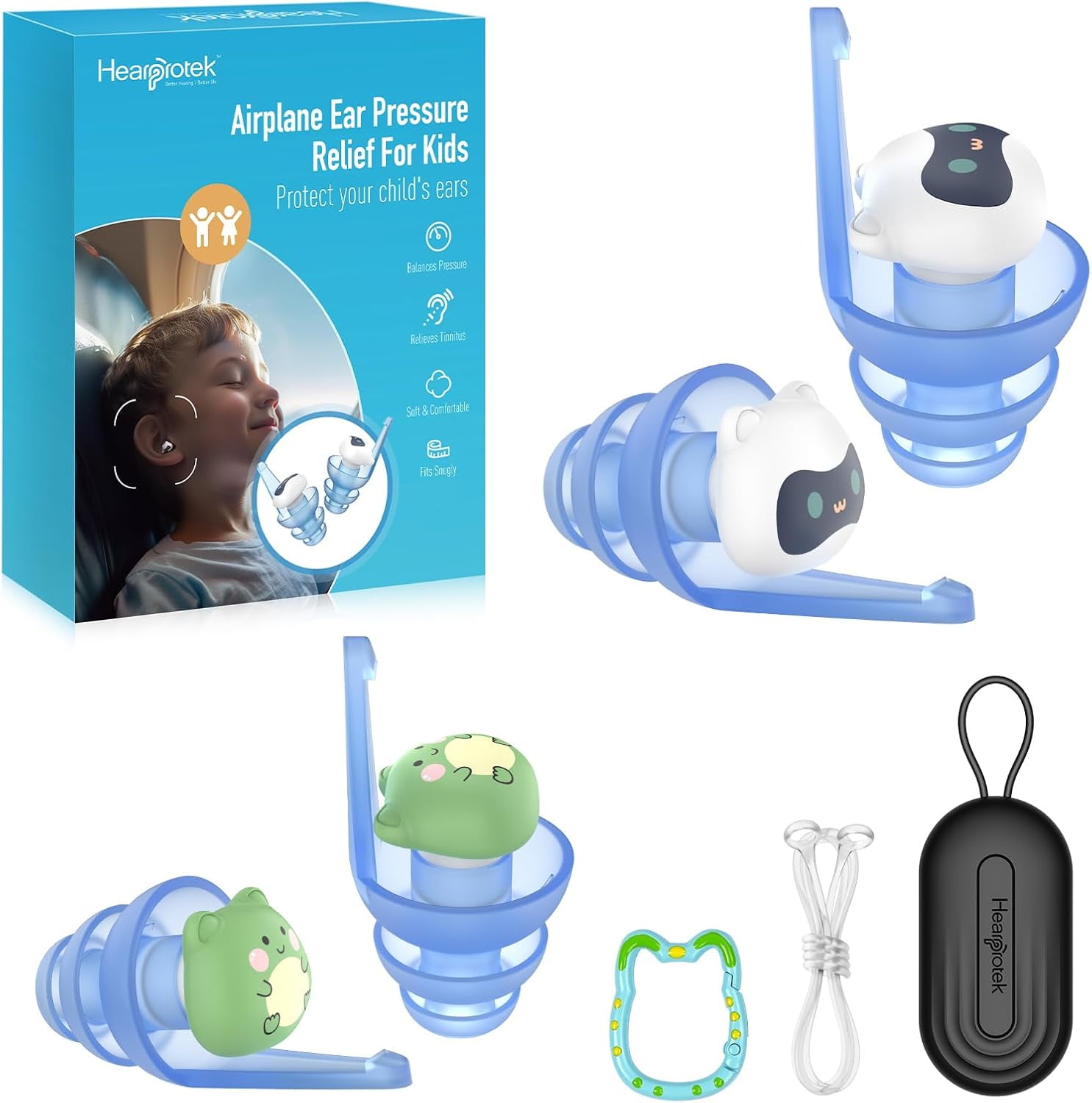 Kids Ear Plugs for Ear Pressure Relief, 2 Pairs Noise Reduction Soft ...