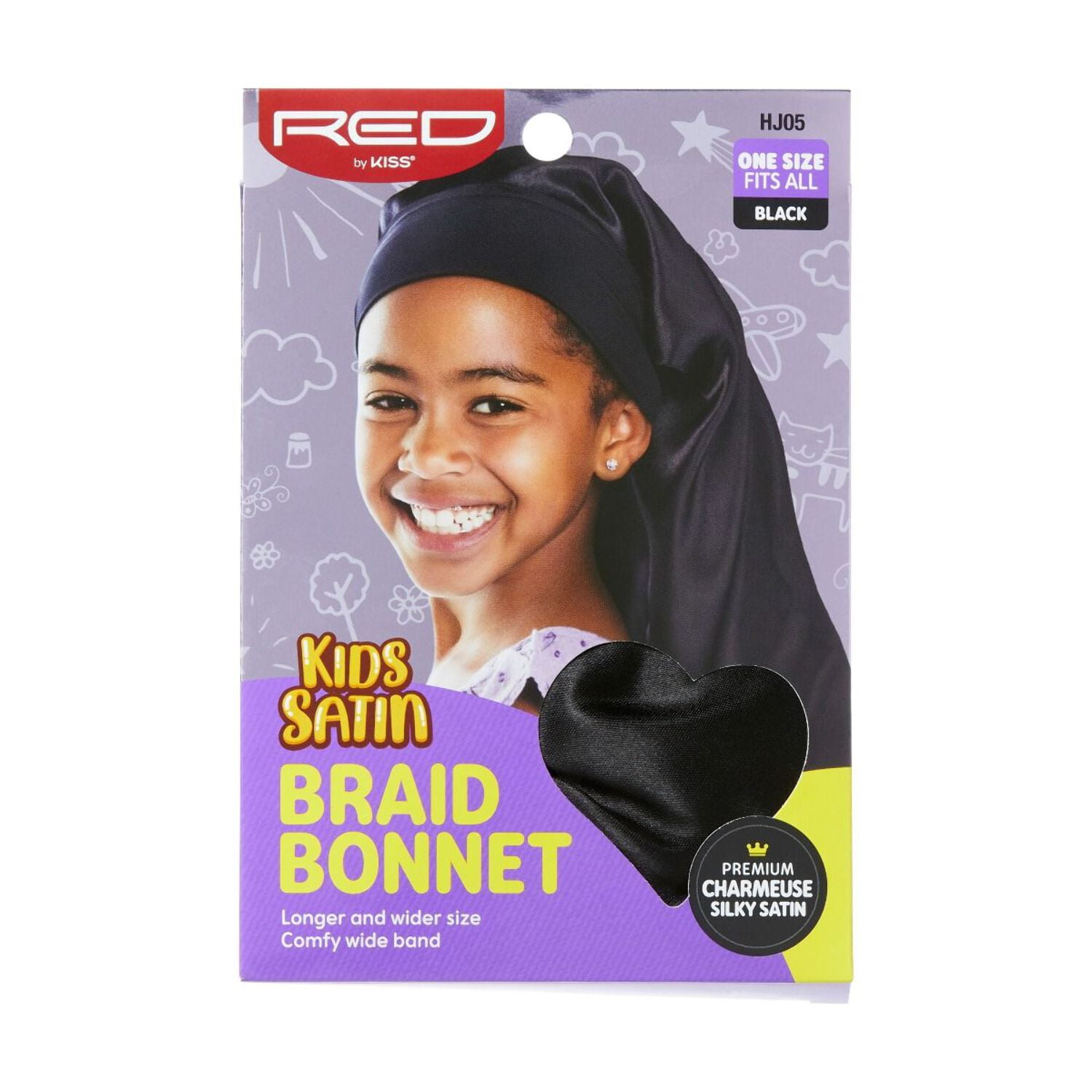 Kids Edge Satin Braid Bonnet (HJ05) - Walmart.com