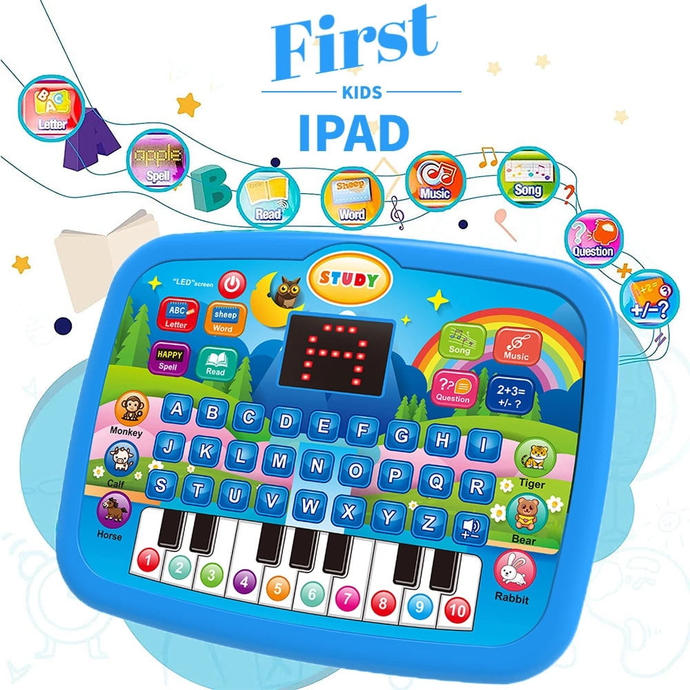 Kids Education Tablet Toy, Age 3+ Literacy Math Music Learning, Doubles ...