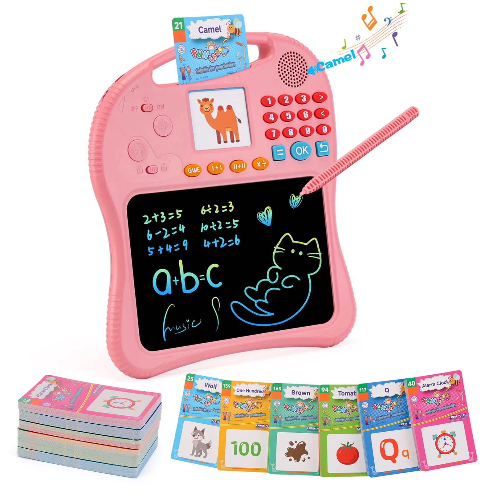 Kids Educational Learning Toys with Math Games,Talking Flash and ...