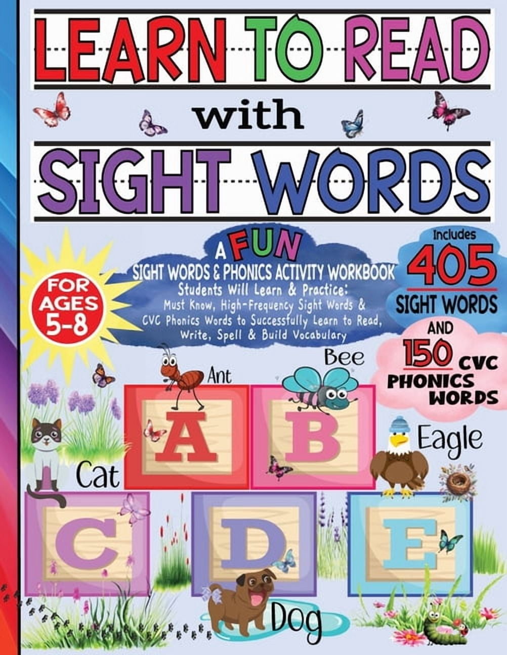 Kids Educational Workbooks Learn to Read with Sight Words & Phonics ...