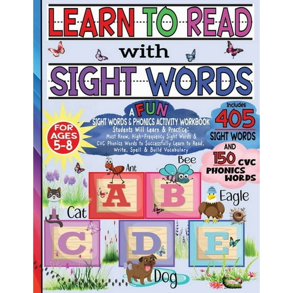 Kids Educational Workbooks Learn to Read with Sight Words & Phonics ...