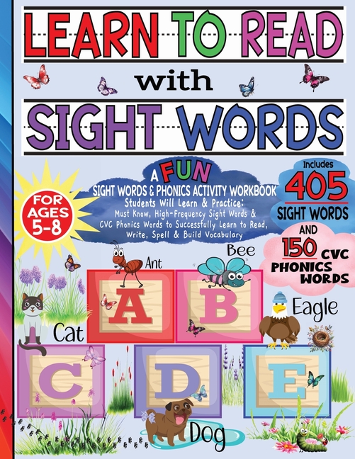Kids Educational Workbooks Learn to Read with Sight Words & Phonics ...
