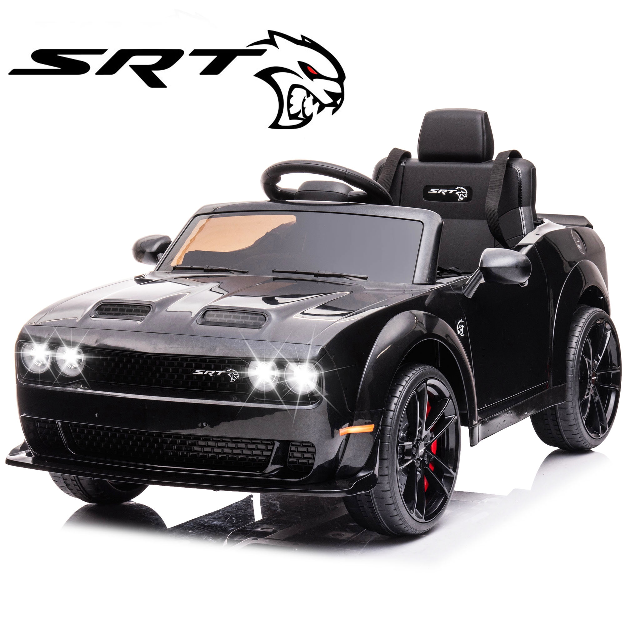 Kids Electric Car, Dodge Challenger Ride on Car, 12V7Ah Battery Powered ...