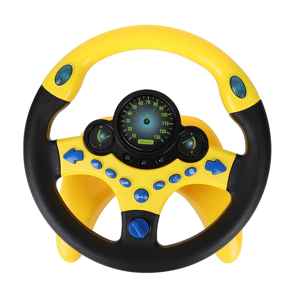 Kids Electric Simulation Steering Wheel Early Education Toy ...