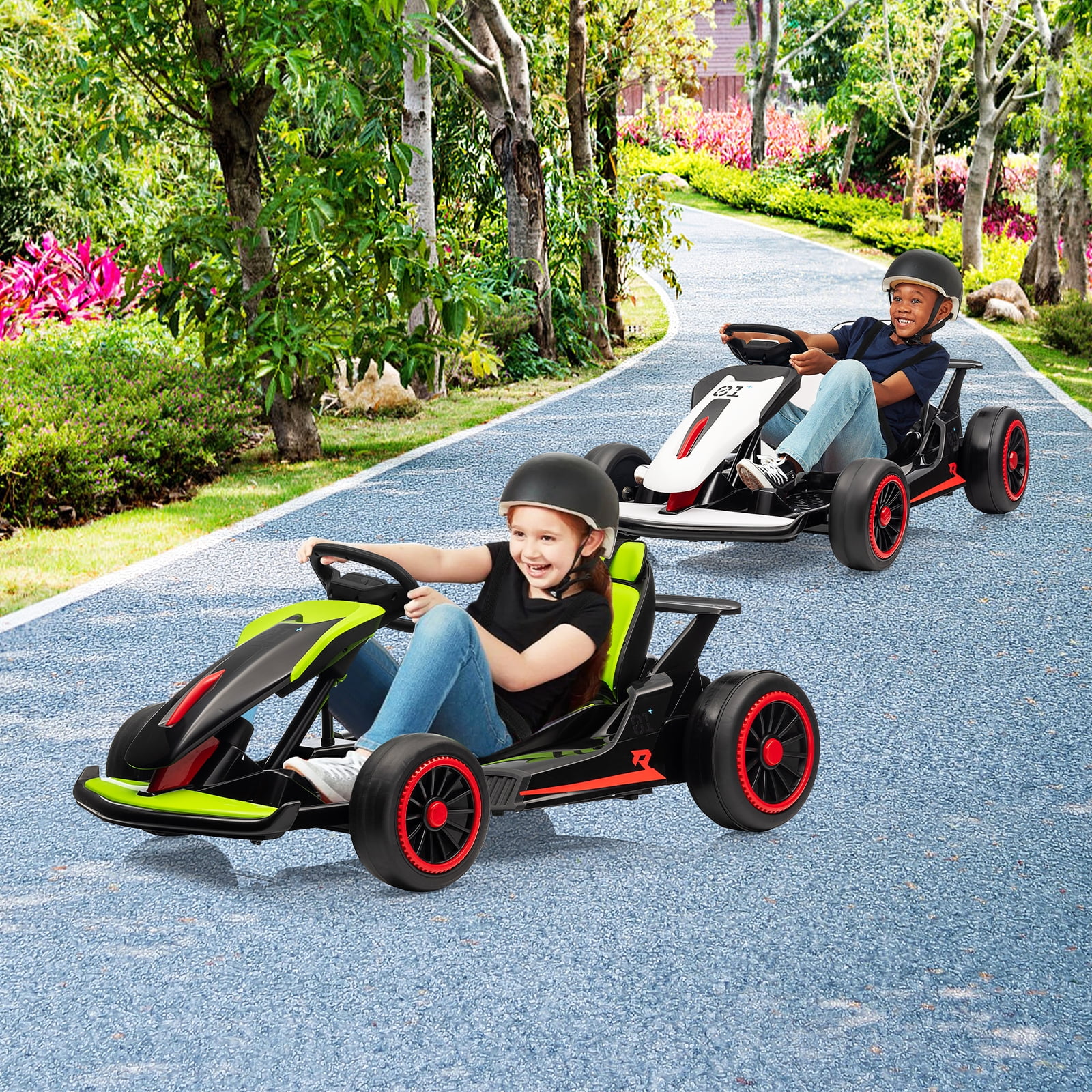 Kids’ Electric Go Kart,24V Drifting Kart for Kids 6-12,Child Electric ...