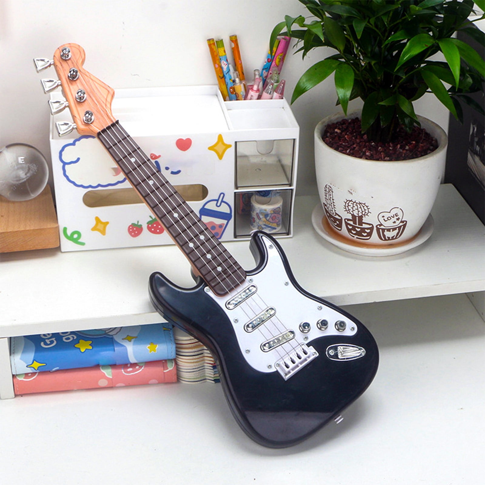 Kids Electric Guitar Toy-4 String Portable Musical Instrument,Beginner ...