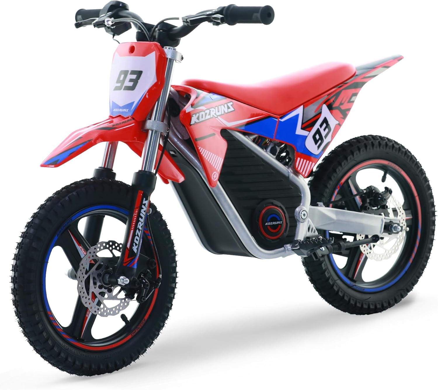 TUIRUNZOK Kids Electric Dirt Bike, 350W Motor, 3-Speed Modes, Disc ...