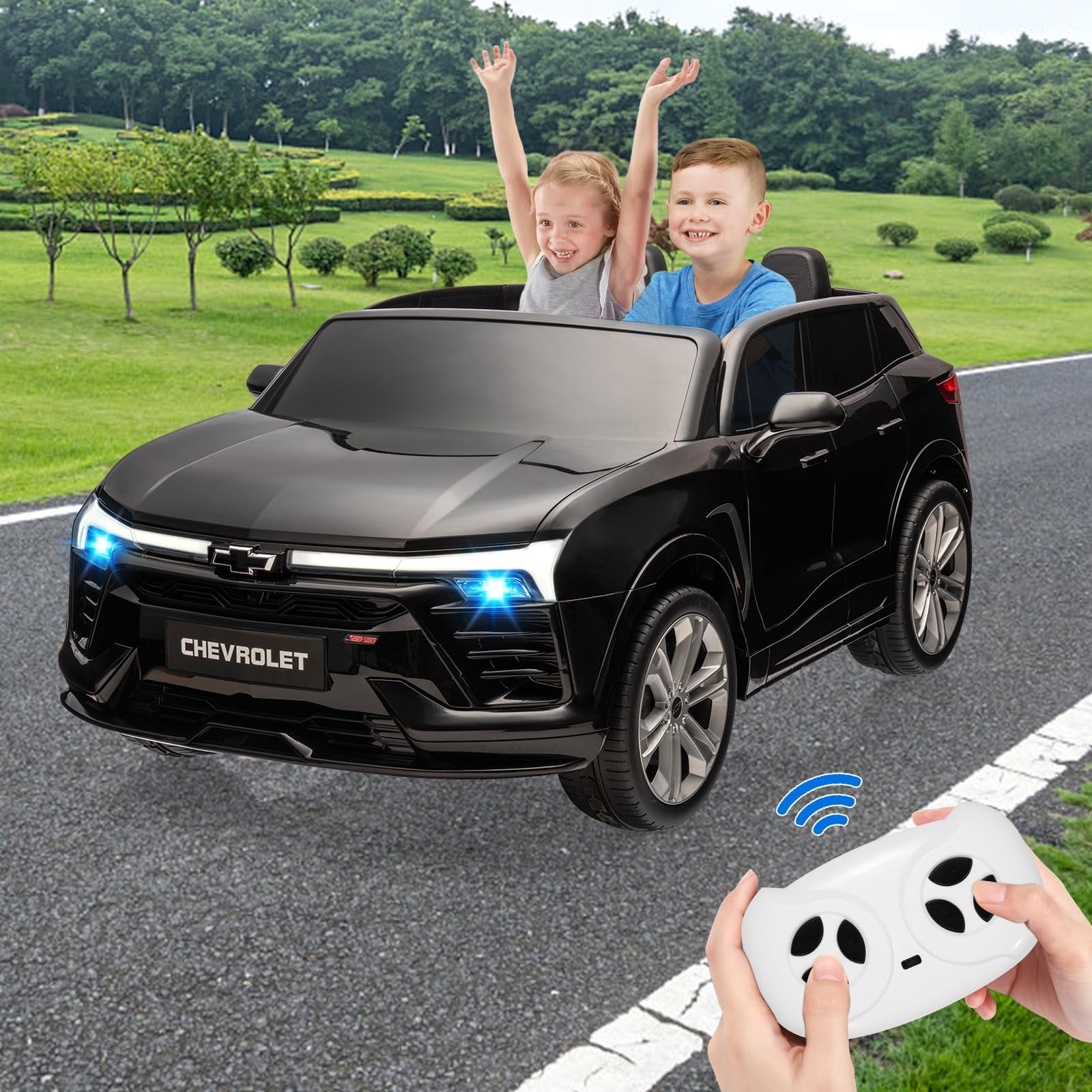 Kids Electric Ride on Car 2 Seater SUV, 24V Battery Powered Truck ...