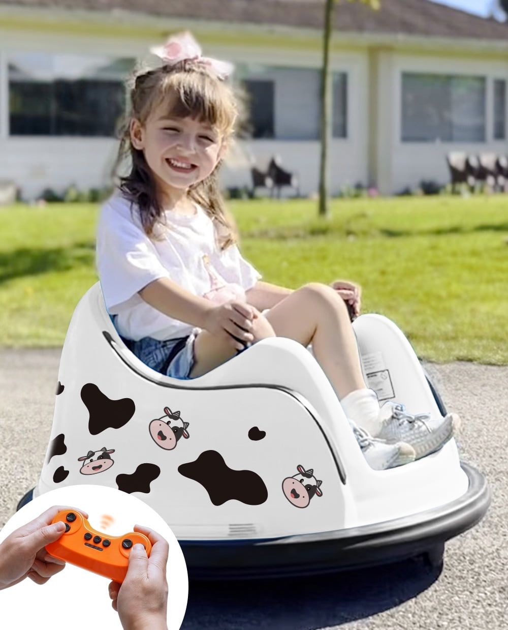 12V Kids Electric Ride On Bumper Car, 2-Speeds, LED Lights, 360 Spin ...