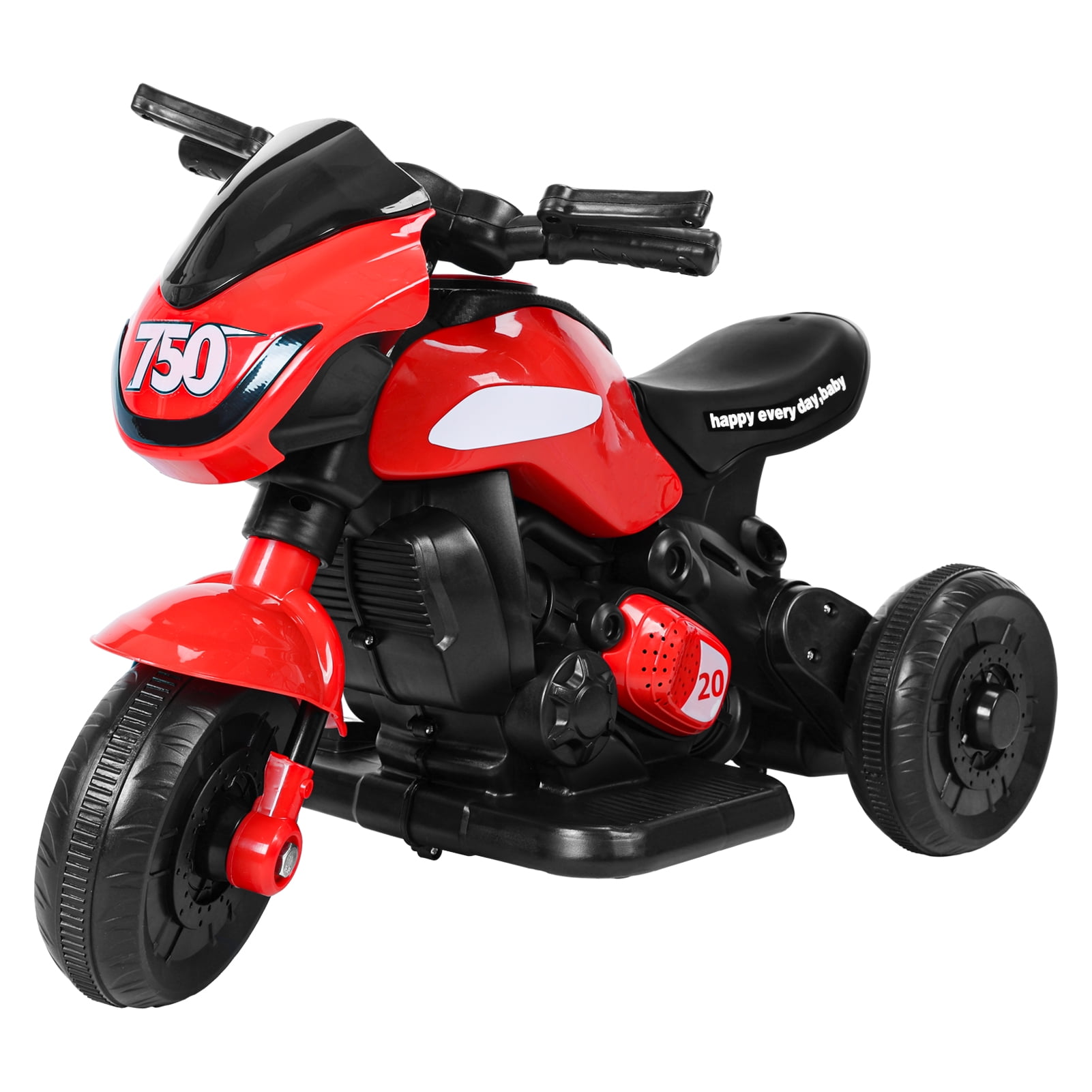 Kids Electric Tricycle, 3-Wheel Battery Powered Motorbike Toddler Motorcycle Ride-on Car Toy ...
