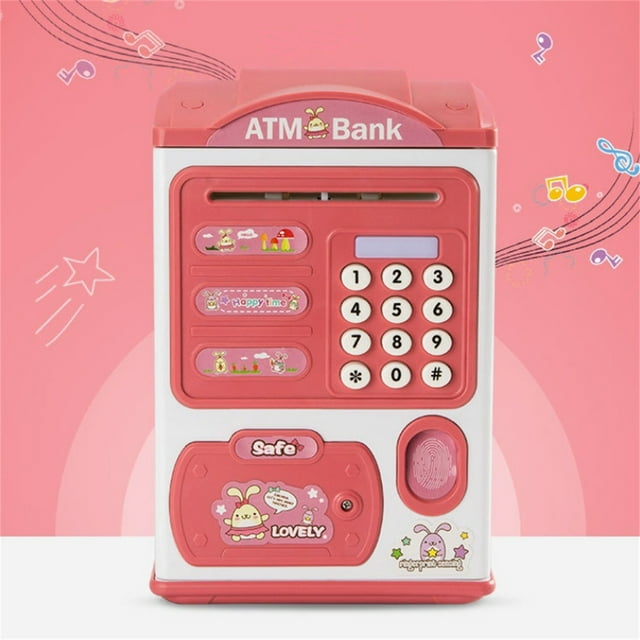 Kids Electronic Piggy Bank, Mini ATM Piggy Bank for Real Money, Piggy ...