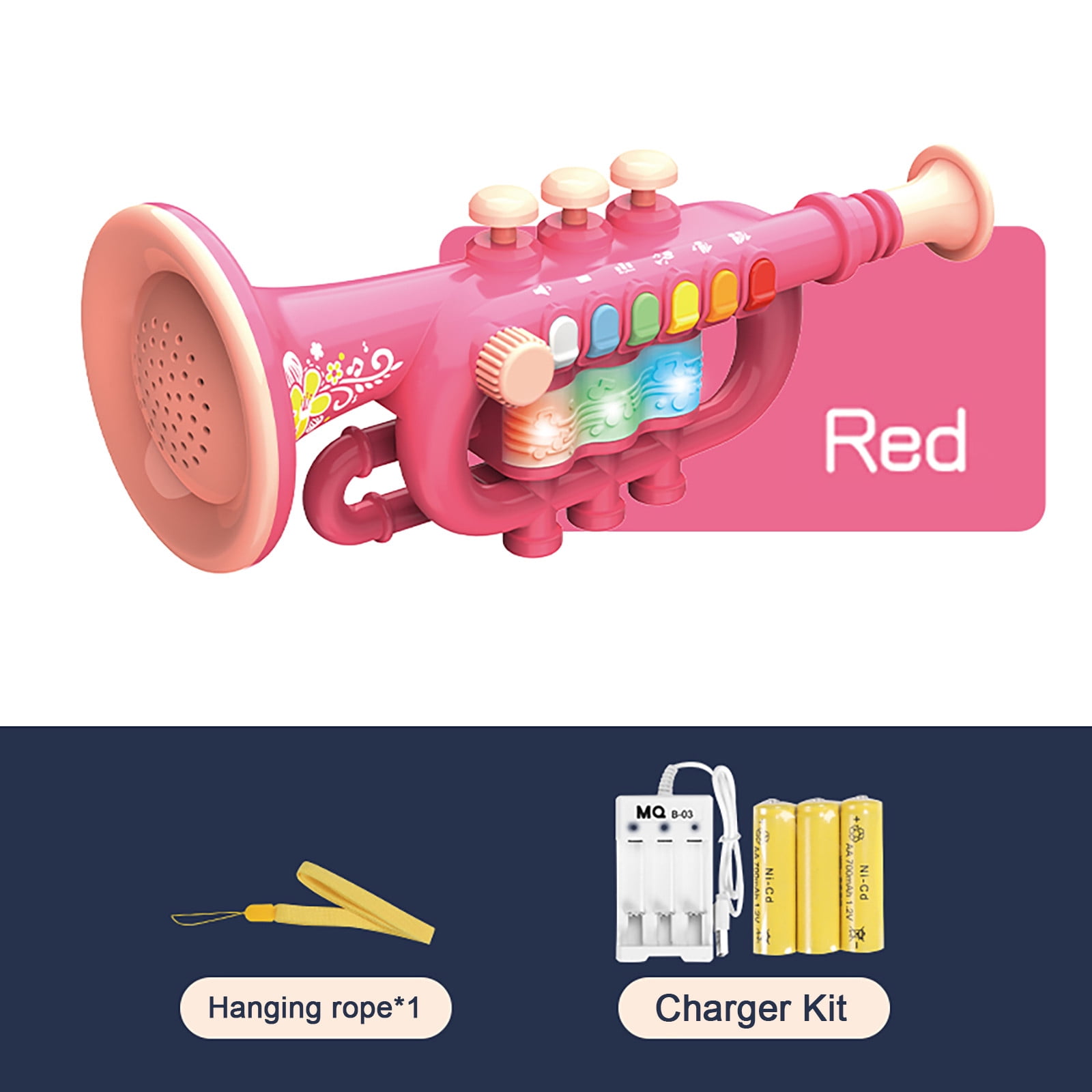 Kids Electronic Wind & Brass Instruments Set - Lightweight Saxophone ...