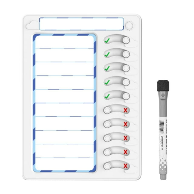 Kids Erasable Chore Chart Kids Bedtime Routine Chart 2pcs/set Kids ...