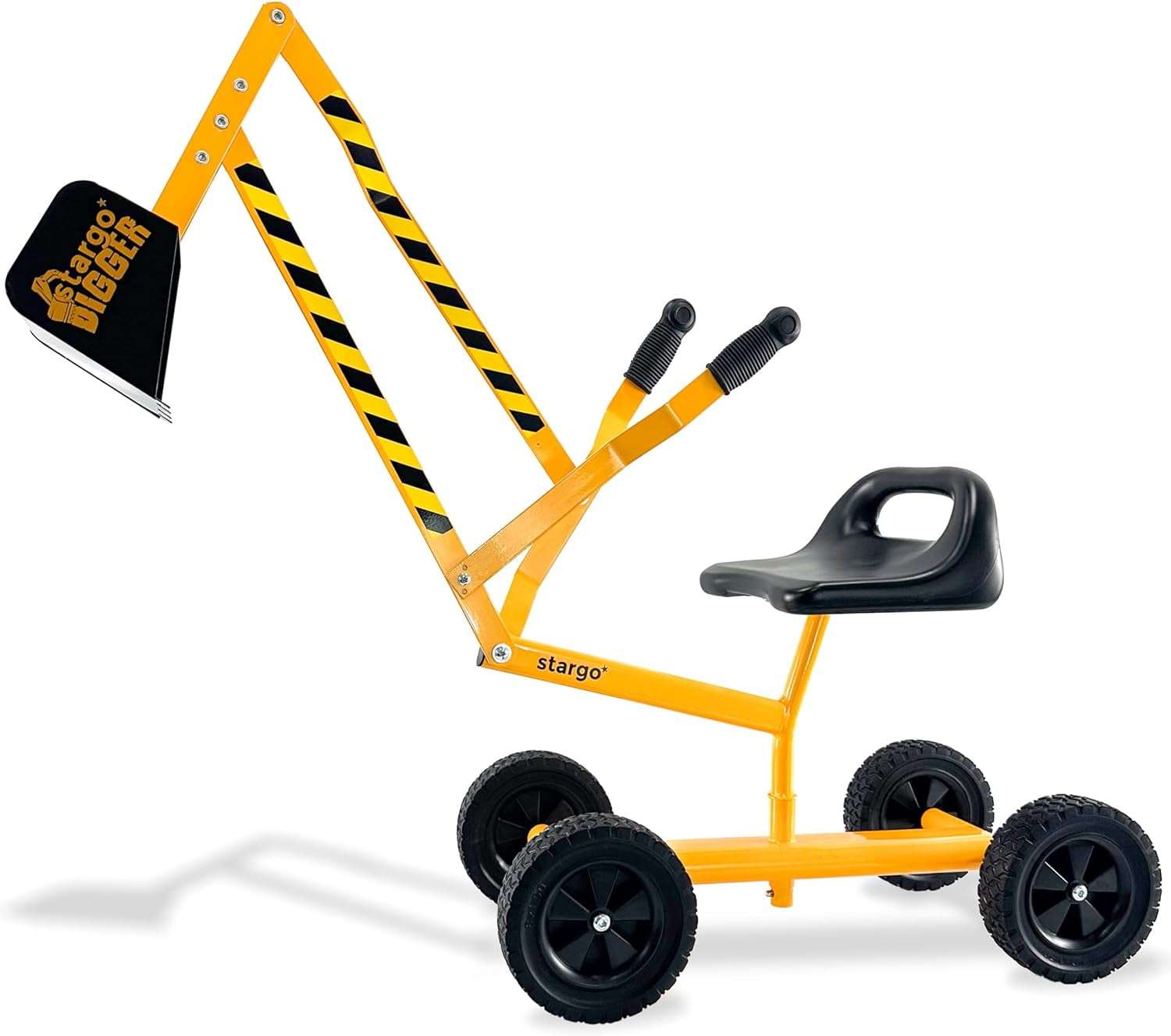 Kids Excavator Toy Sand Digger on Wheels, Steel Sandbox Digger Toys for ...