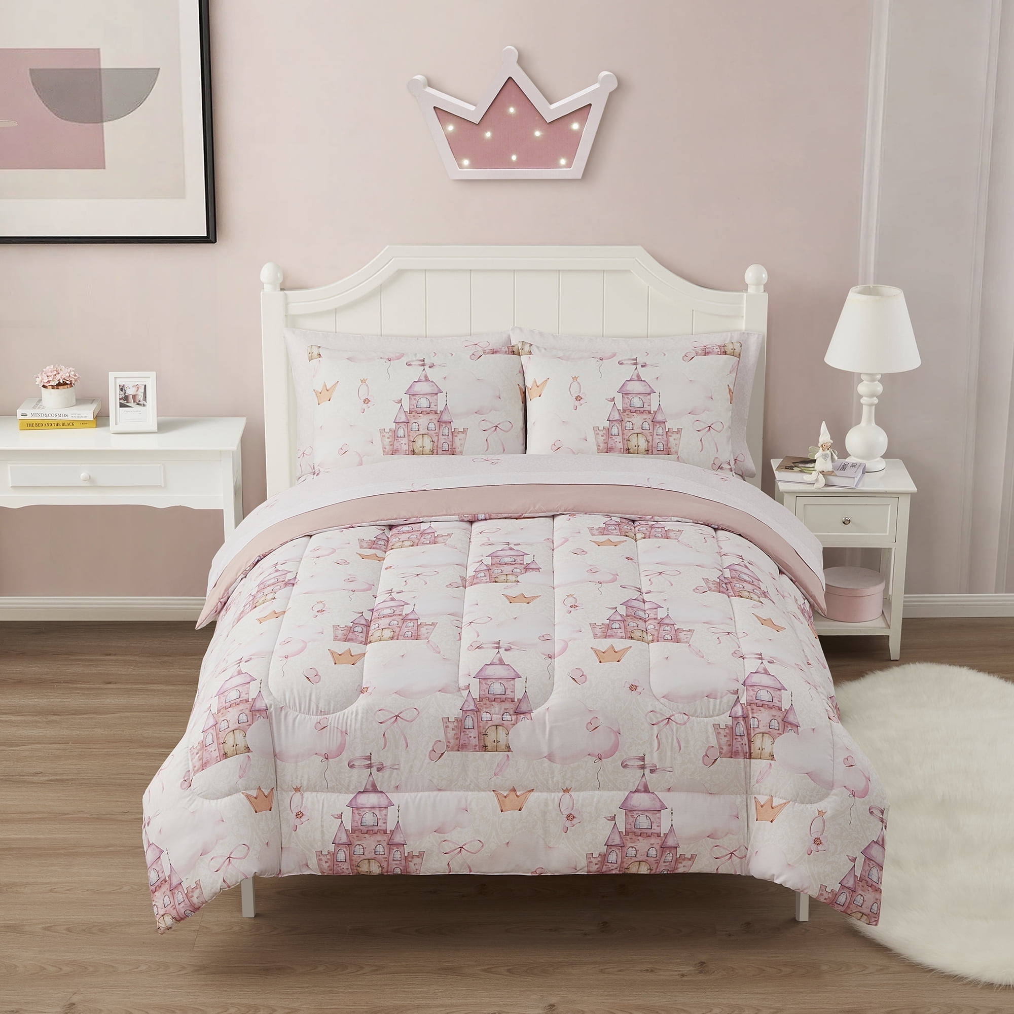 Kids Fairytale Princess Bed in a Bag 7 Piece Comforter, Sham & Sheet ...