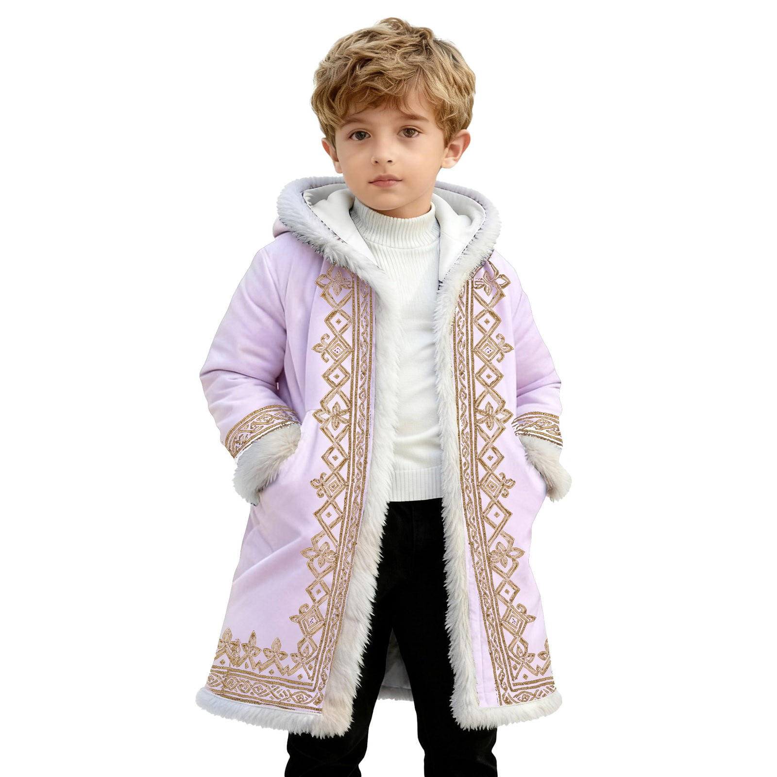 Kids Fashion Coat - Festive Print Kids Cardigan Cape Coat for Boys and ...