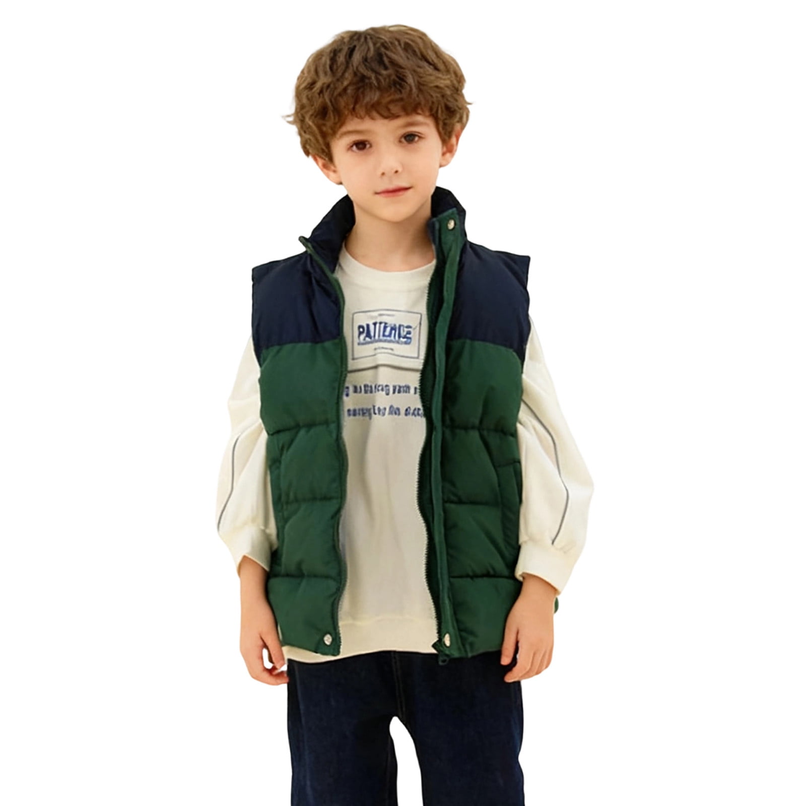 Kids Fashion Coat - Kids Boys Girls Sleeveless Warm Lined Hooded Vest ...