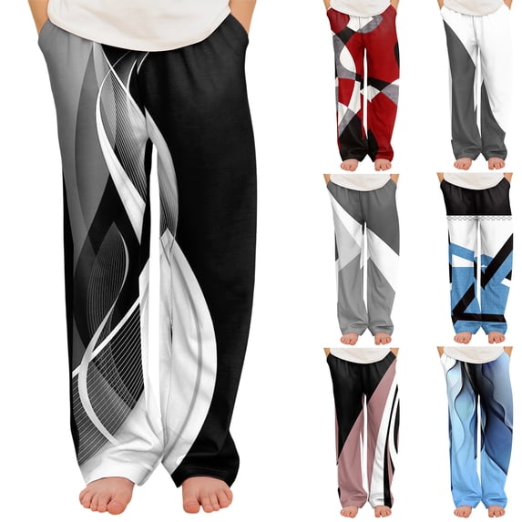 Kids' Fashion Versatile Geometric Print Sports Casual Pants with ...