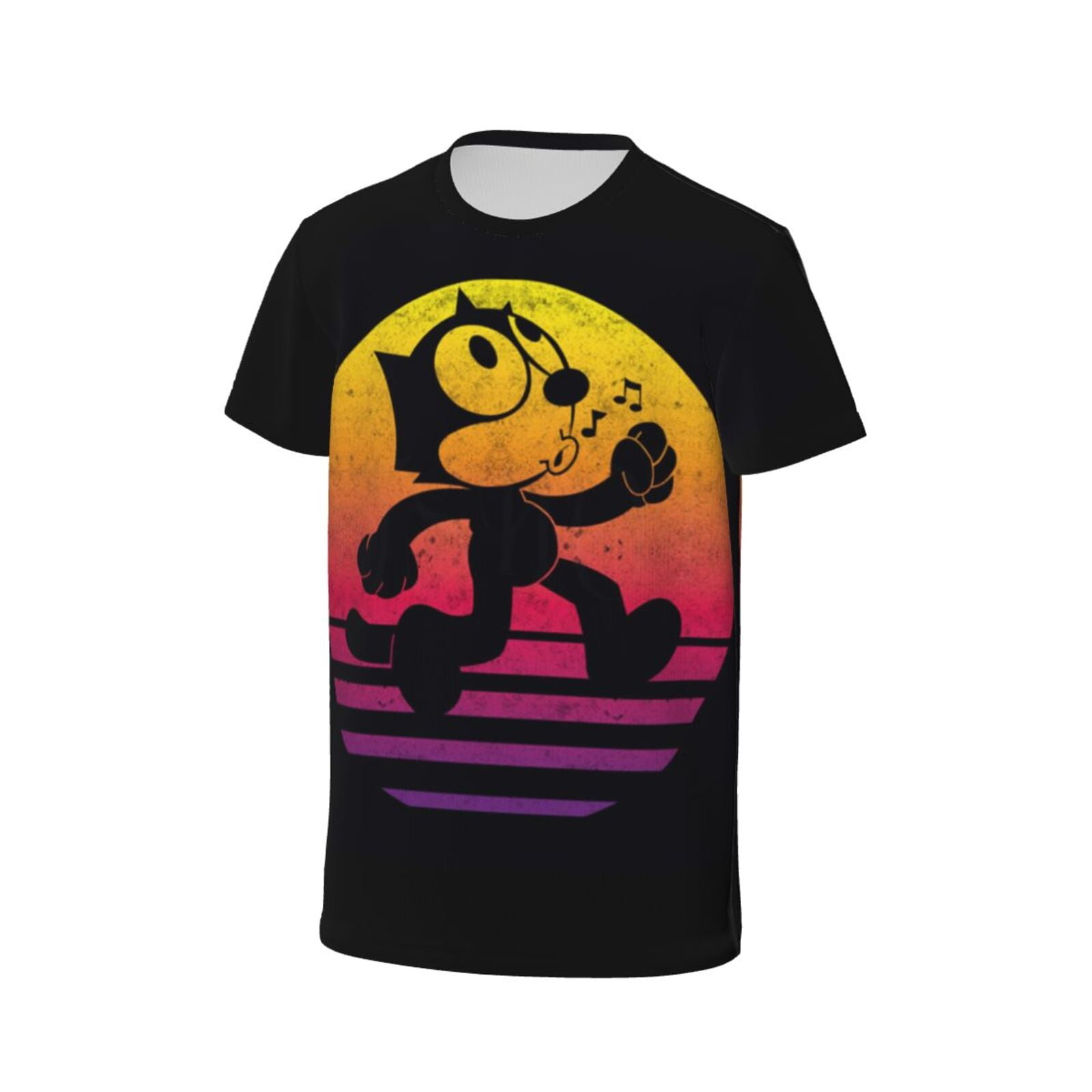 Kids Felix The Cat Graphic Tees Funny Cartoon 3D Print Short Sleeve T ...