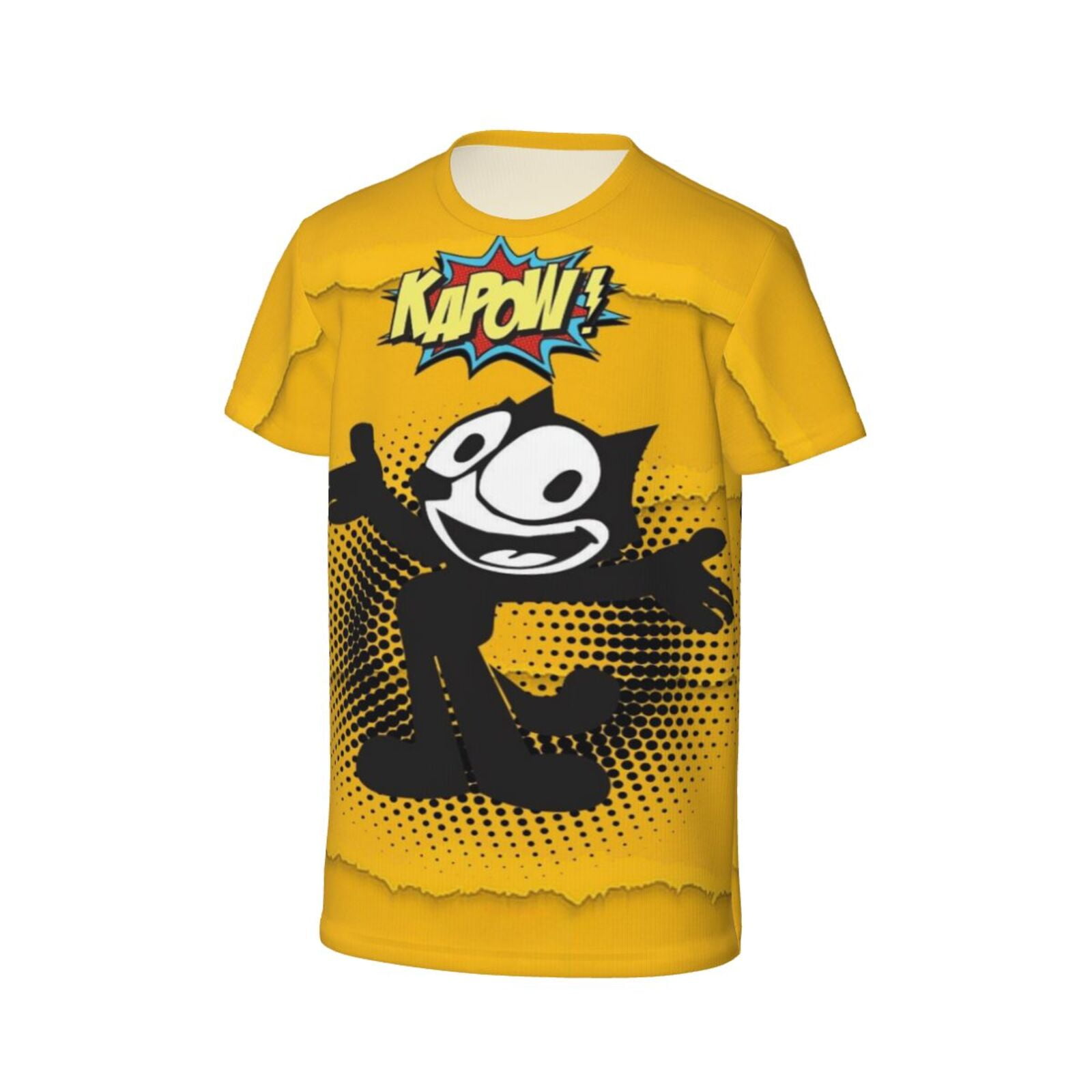 Kids Felix The Cat Graphic Tees Funny Cartoon 3D Print Short Sleeve T ...