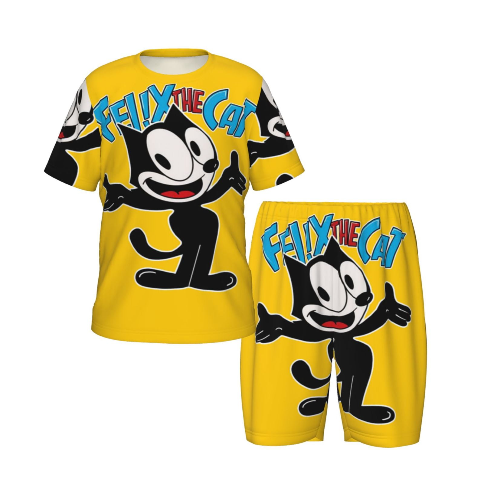 Kids Felix The Cat Pajamas Set Cartoon Sleepwear Short Set Outfit For ...