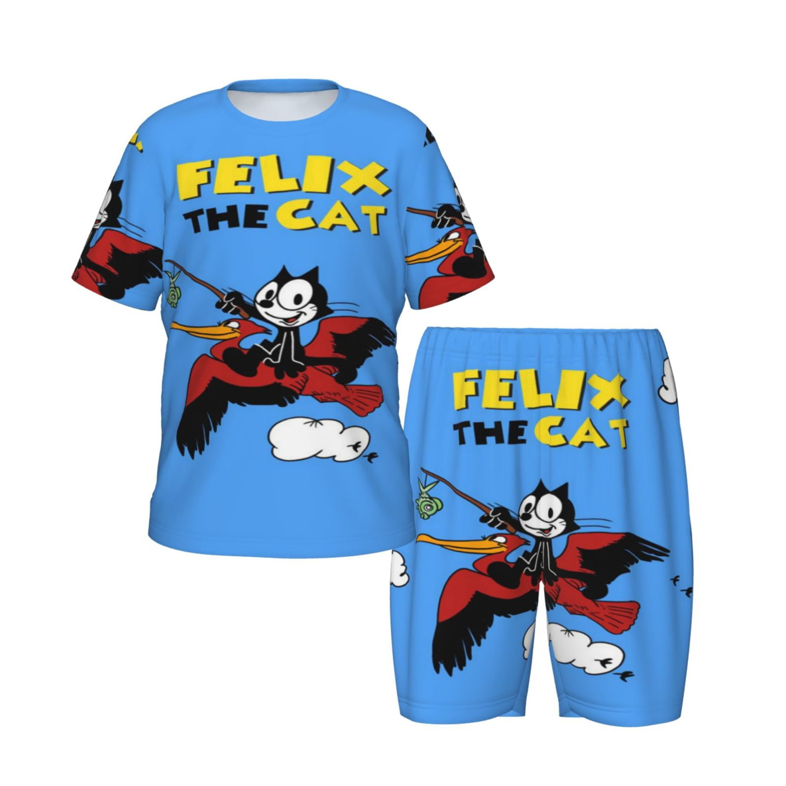 Kids Felix The Cat Pajamas Set Cartoon Sleepwear Short Set Outfit For ...