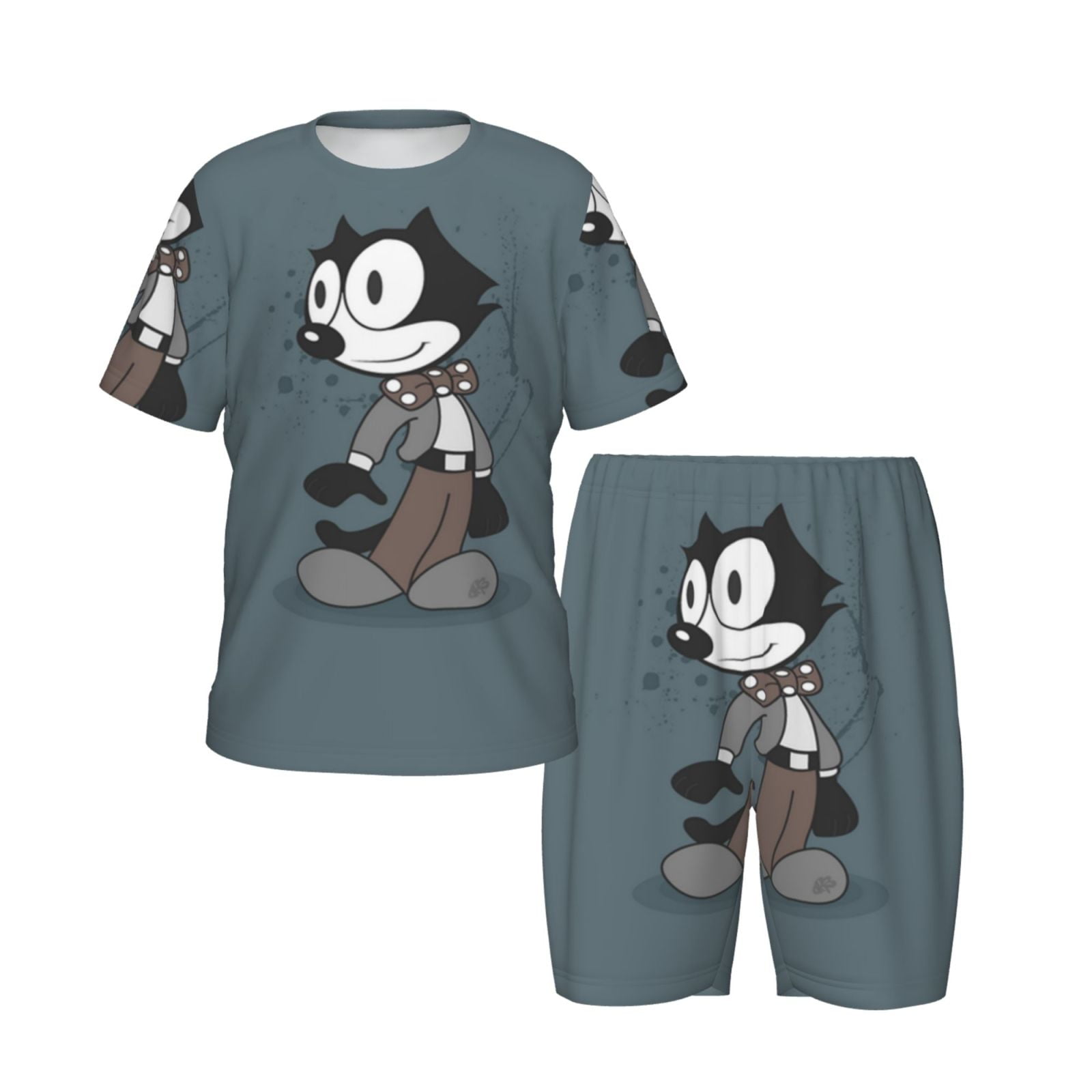 Kids Felix The Cat Pajamas Set Cartoon Sleepwear Short Set Outfit For ...