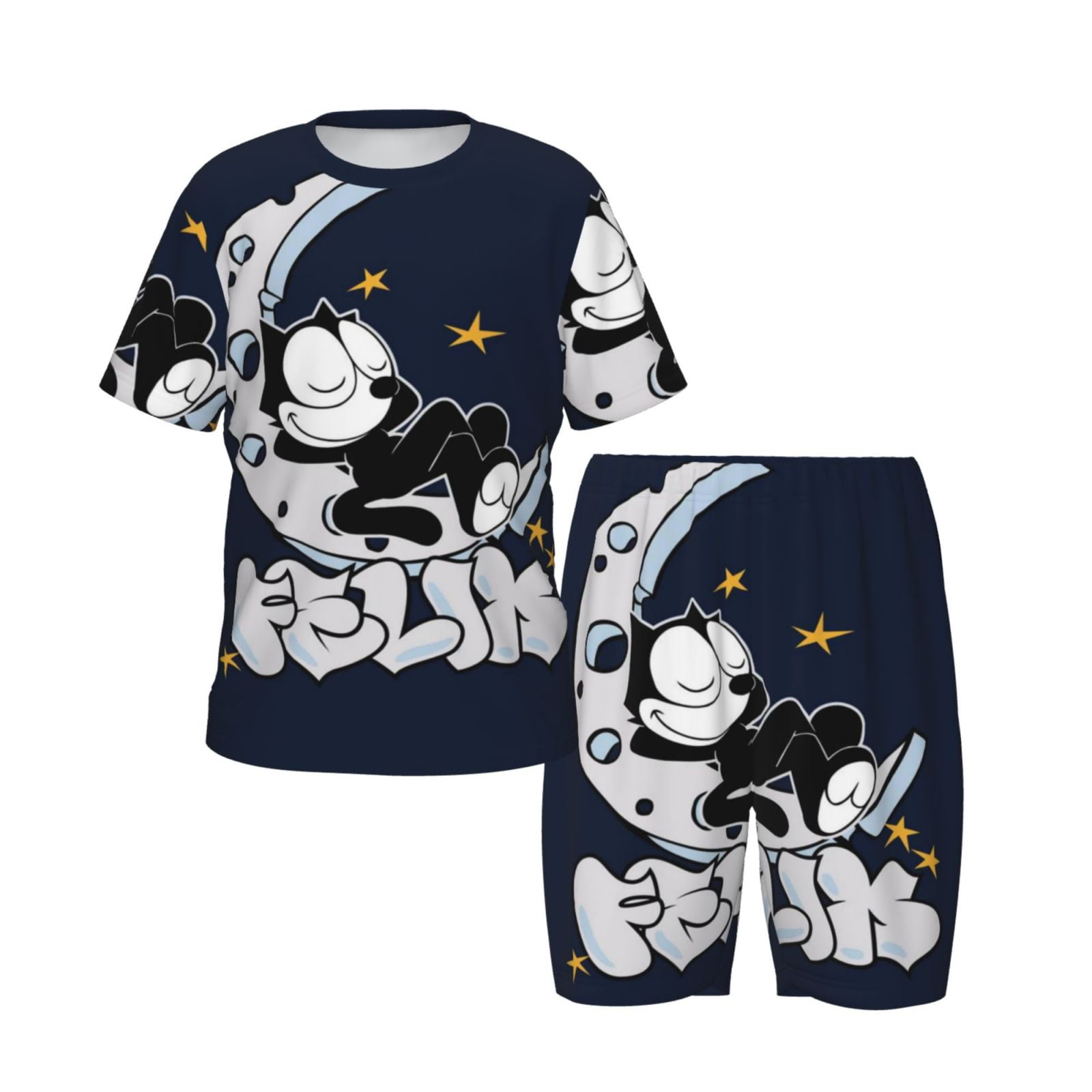 Kids Felix The Cat Pajamas Set Cartoon Sleepwear Short Set Outfit For ...