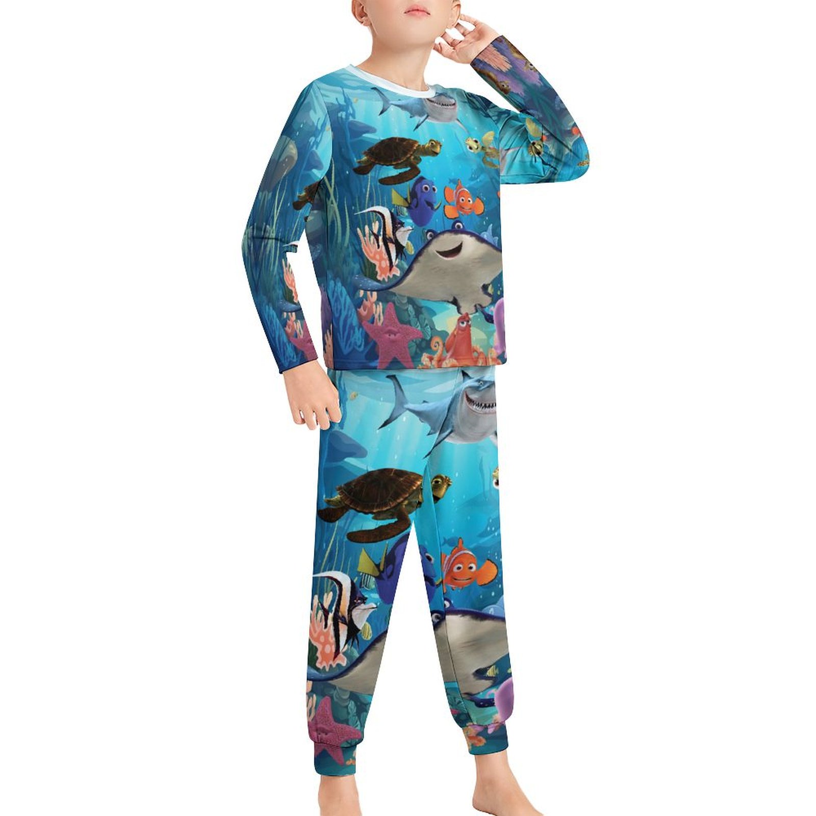 Kids Finding Nemo Pajamas Set Long Sleeve Shirt With Pants Sleepwear ...