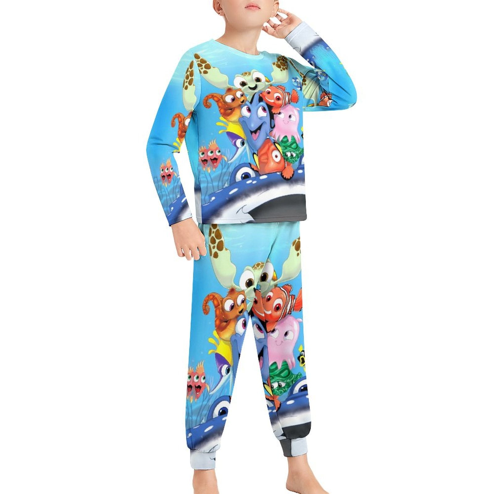 Kids Finding Nemo Pajamas Set Long Sleeve Shirt With Pants Sleepwear ...