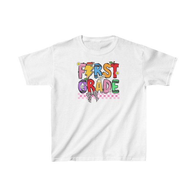 Kids First Grade Lightening, Retro Back to School, First Day of School ...