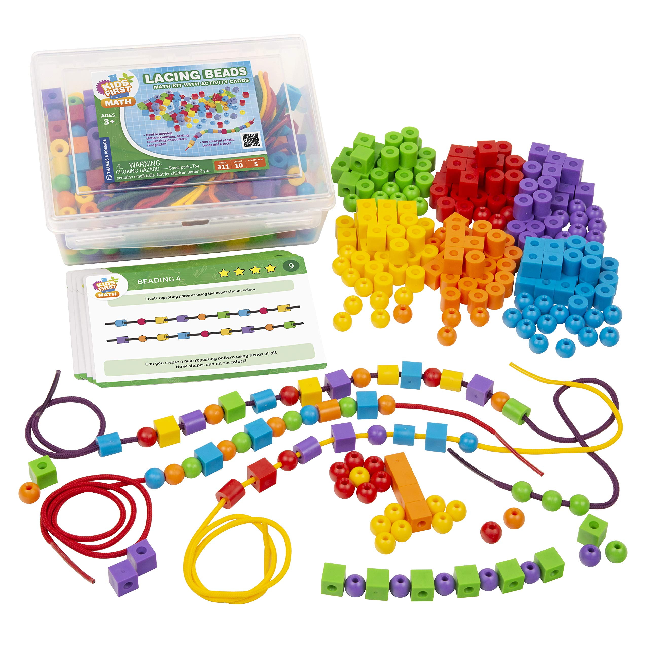Kids First Math: Lacing DHF10 Beads Math Kit w/ Cards | Develop Skills ...