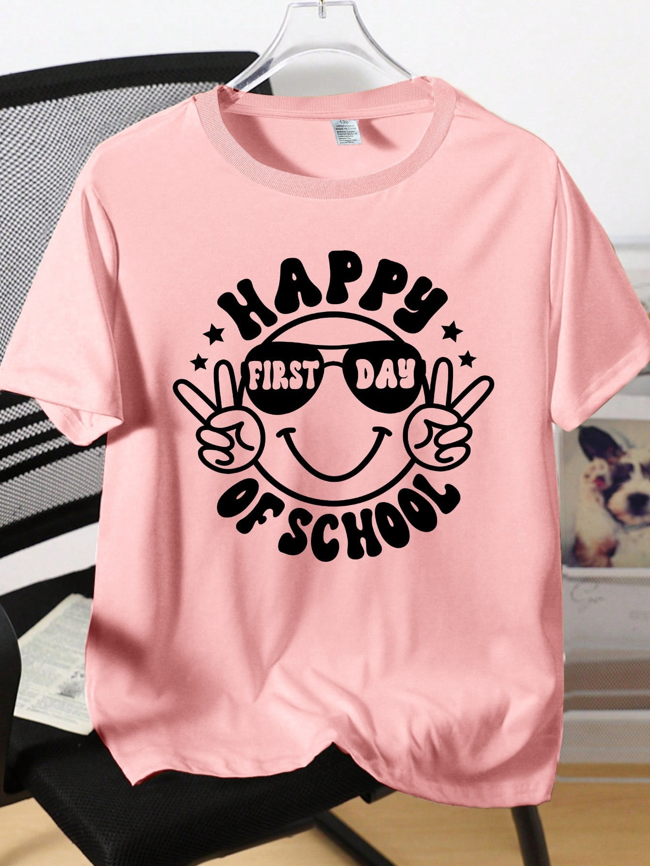 Kids' First of School T-Shirt - Happy First Of School Graphic Tee with ...