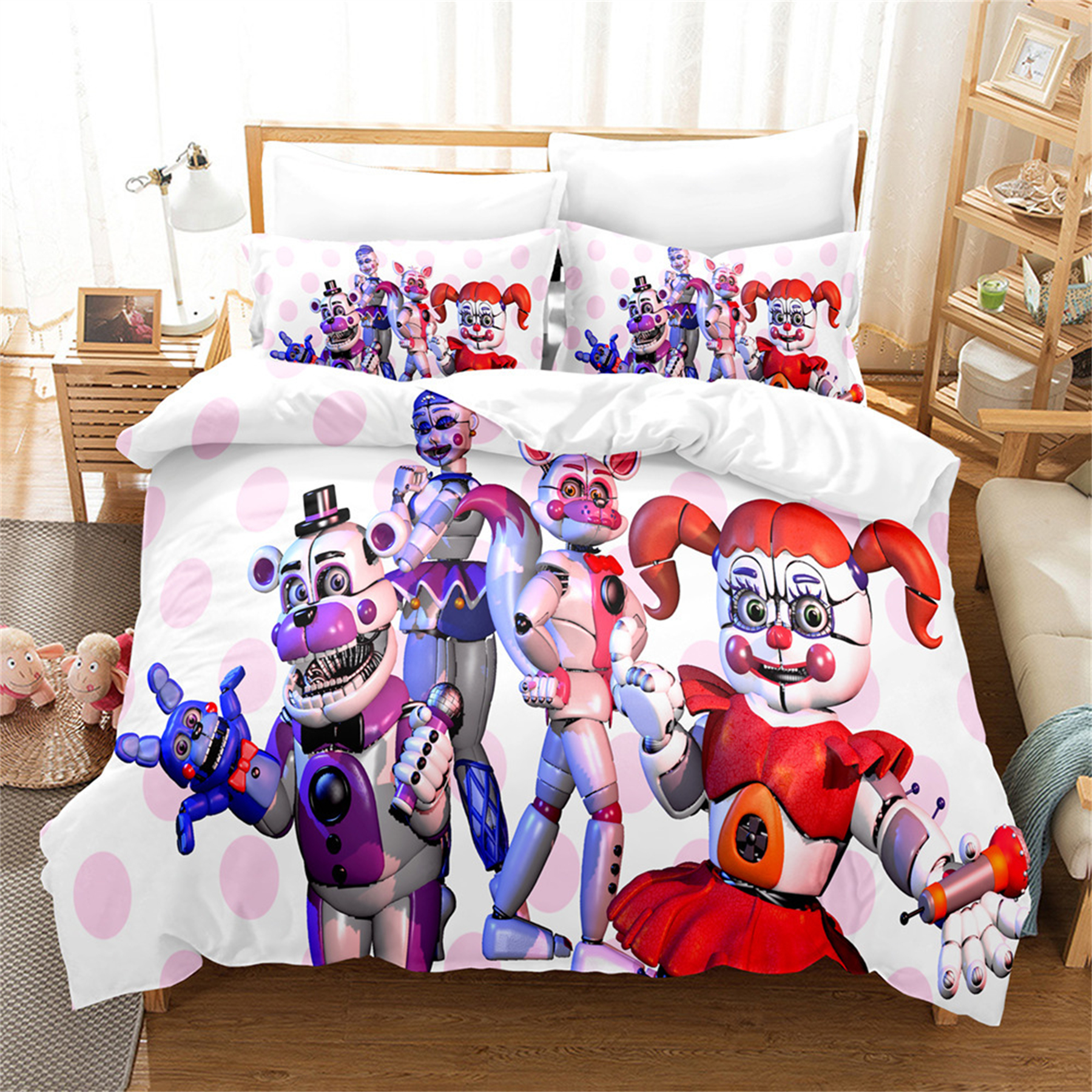 Kids Five Night's at Freddy's Duvet Cover Set 3 Pieces Bedding Duvet ...