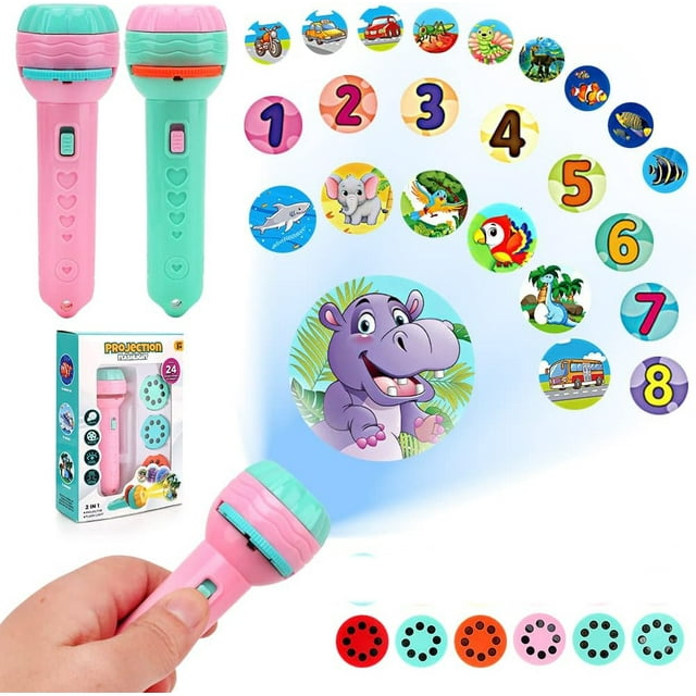 Kids Flashlight, 2 Flashlights with Pictures 2 Flashlights with 48 ...
