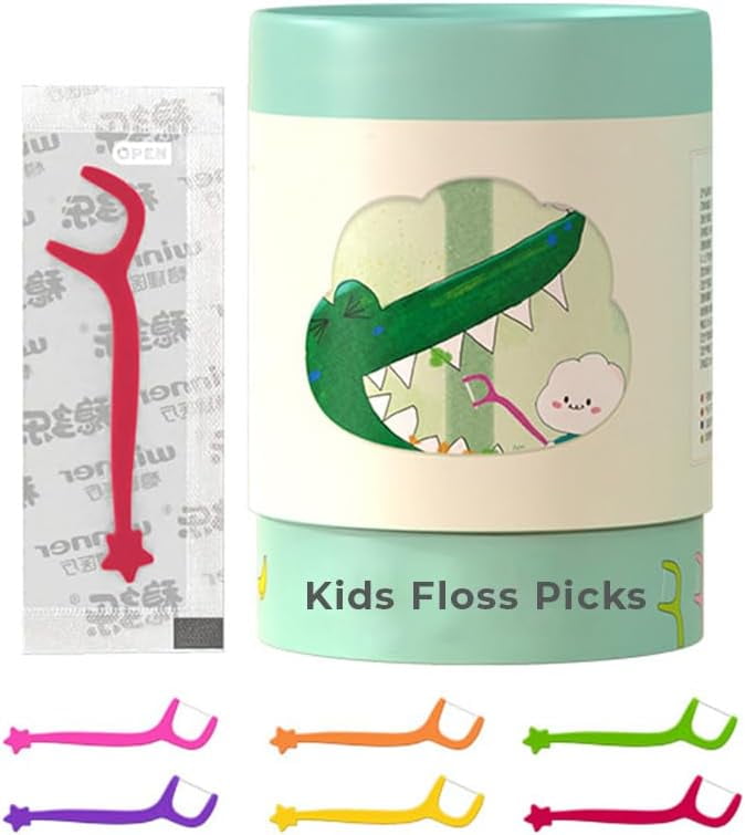 Kids Flossers Multiple Fruit Flavor, Kids Floss Picks, Cute Flossers ...