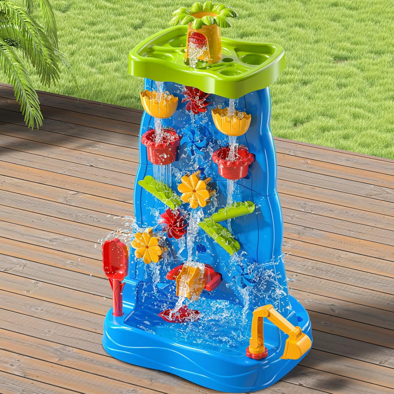 Kids Flower Water Table for Toddlers for 3 4 5 6 7 8 Years Old, Outdoor ...