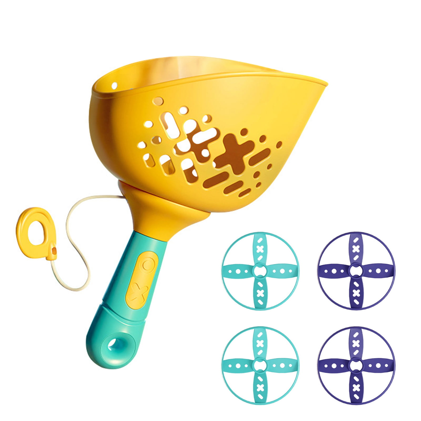 Kids Flying Disc Launcher Outdoor Garden Lawn Courtyard Park Handheld ...